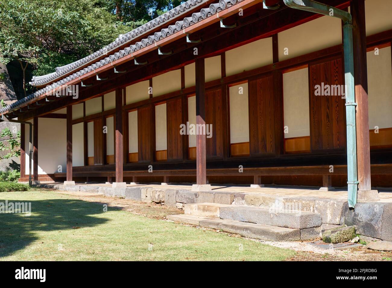 The side wall of o-bansho guardhouse, one of the three remaining ...