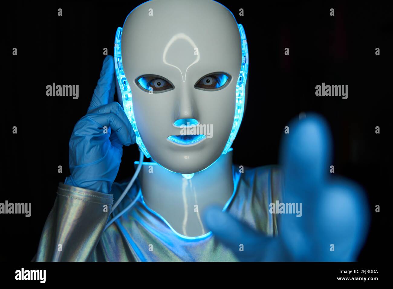 Portrait of futuristic robot. Concept of future technology, virtual ...