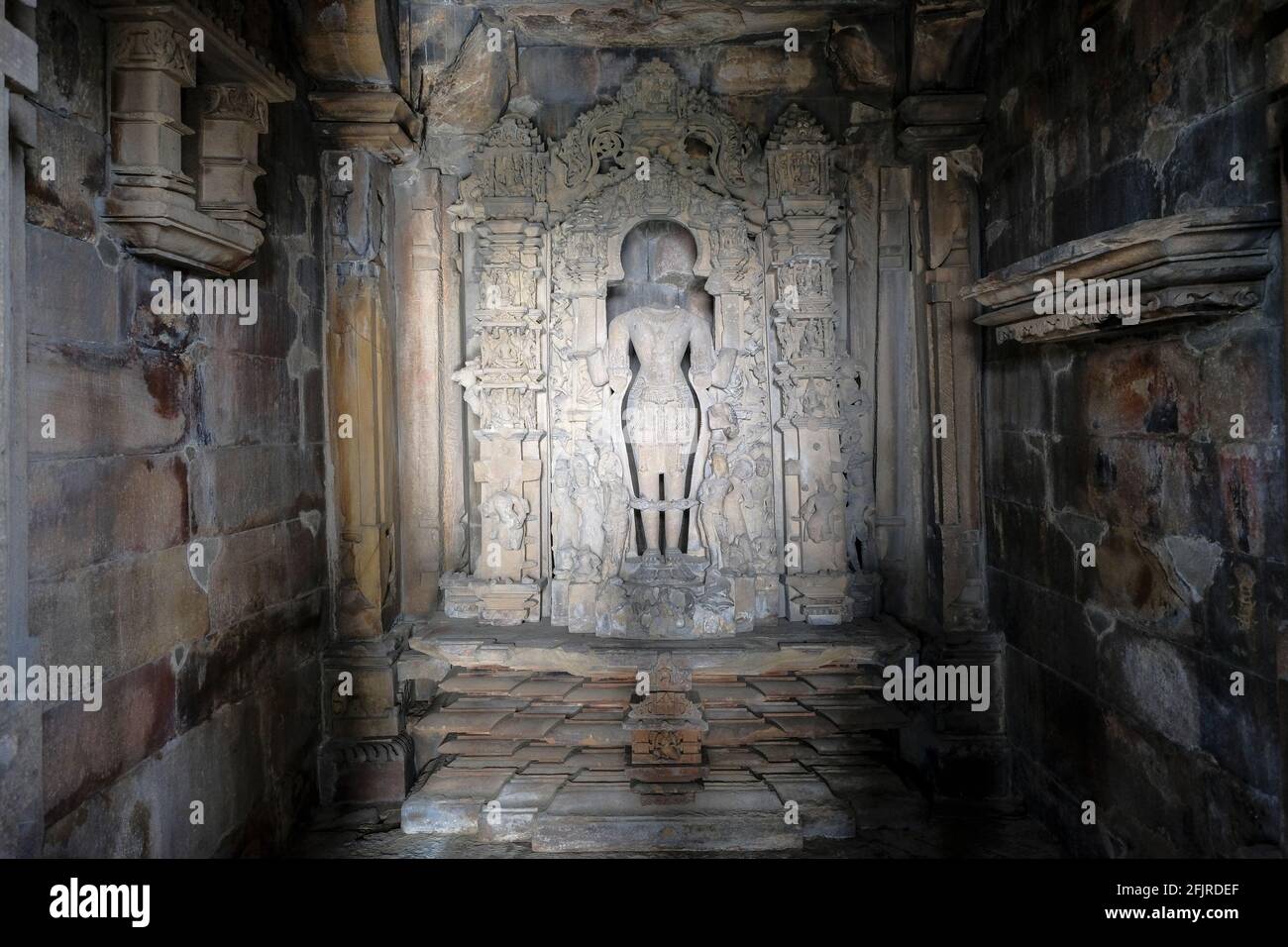 Detail of the Javari Temple in Khajuraho, Madhya Pradesh, India. Forms ...
