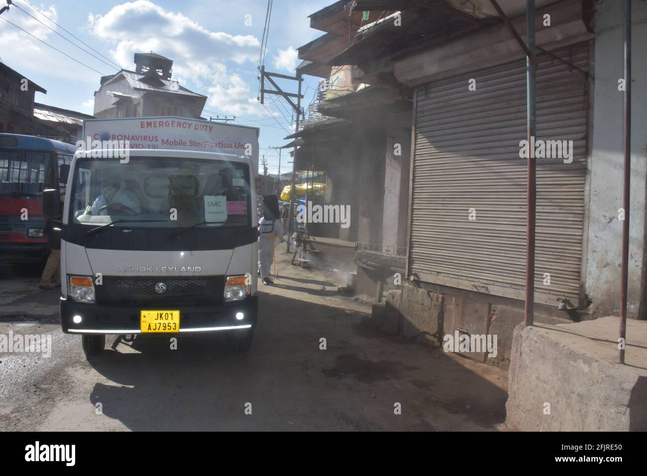 Srinagar, Jammu and kashmir India 07 August 2020. Kit wearing frontline ...