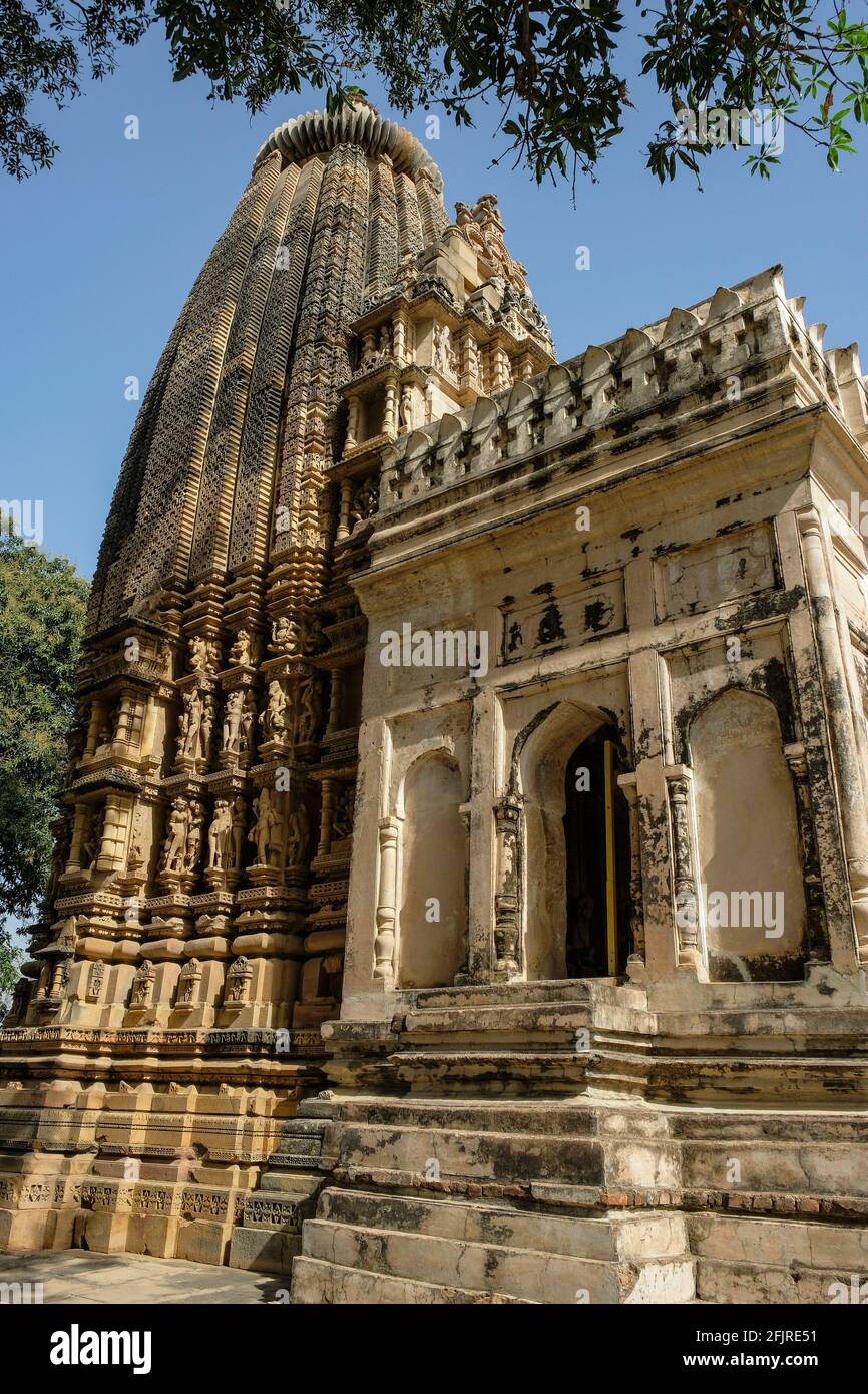 The Adinath Temple in Khajuraho, Madhya Pradesh, India. Forms part of ...