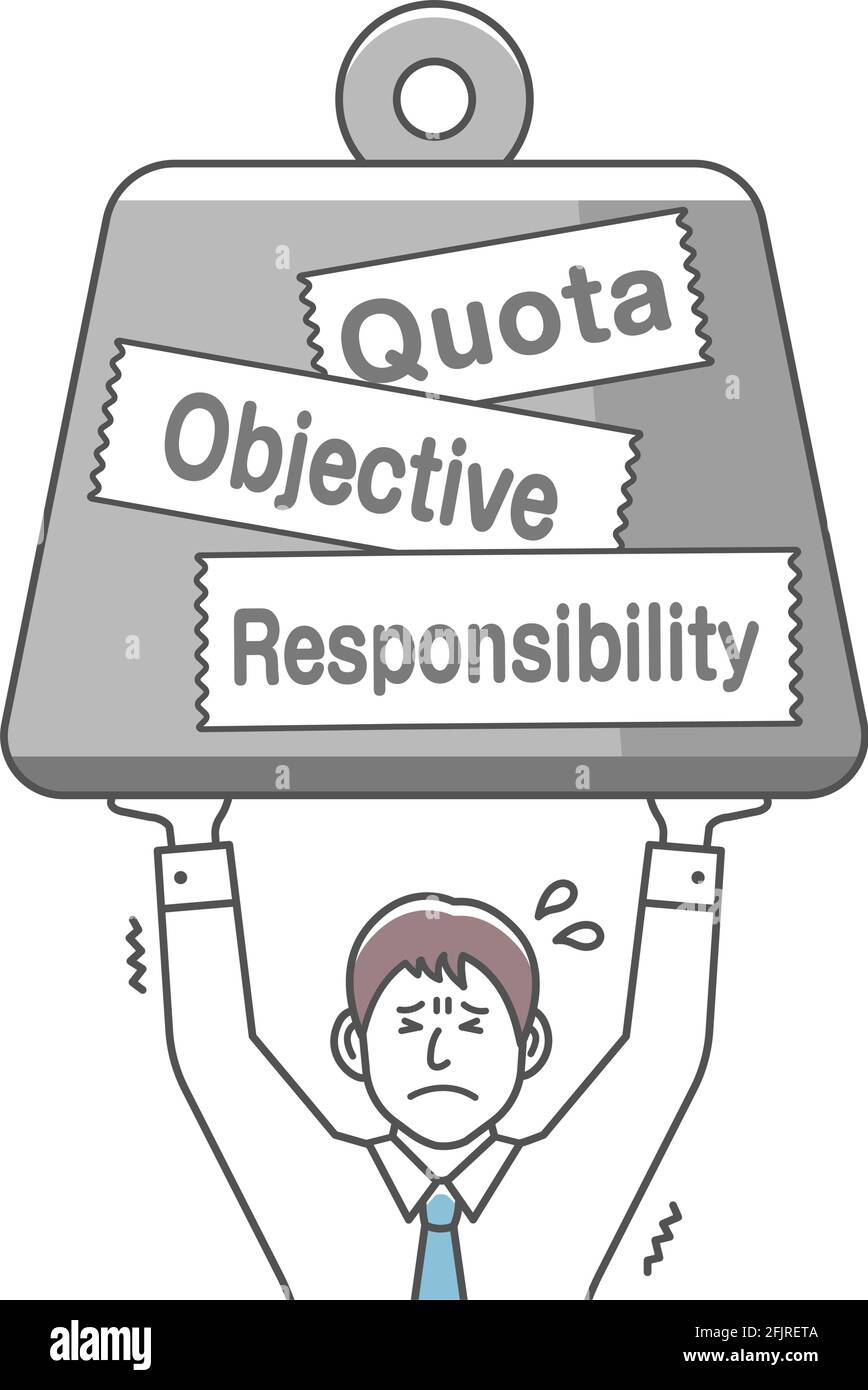 A person who holding big weight vector illustration. The metaphor of ...