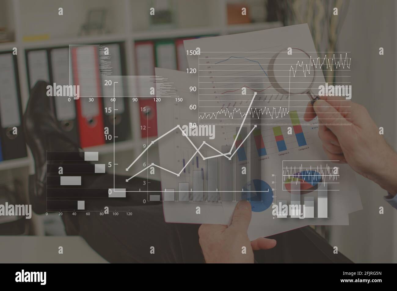 Business analysis concept illustrated by a picture on background Stock ...