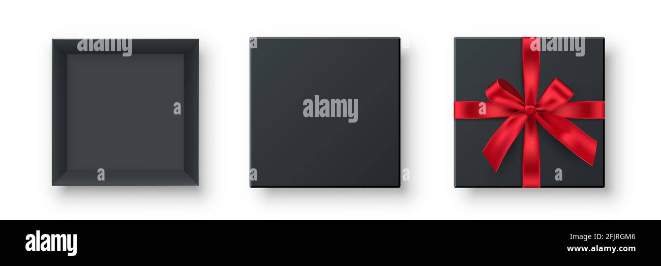 Gift box open top view Stock Vector Images - Alamy