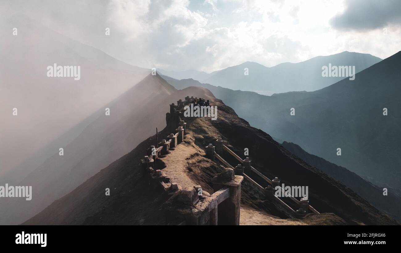 Aerial view top bromo mountain hi-res stock photography and images - Alamy