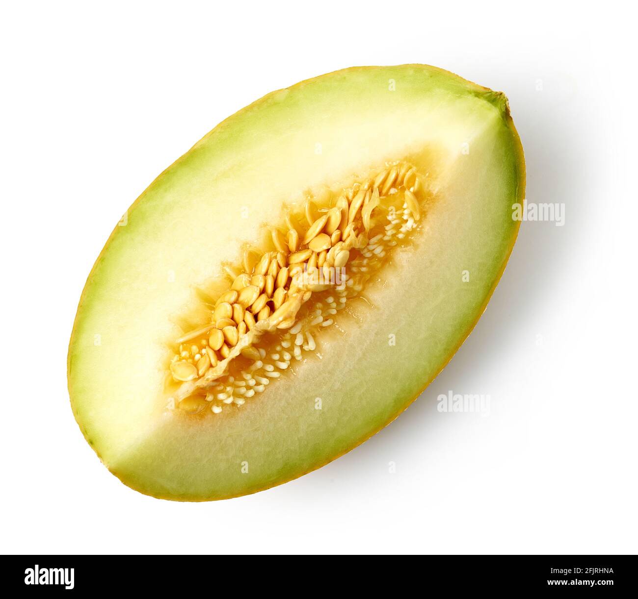 melon slice isolated on white background, top view Stock Photo - Alamy