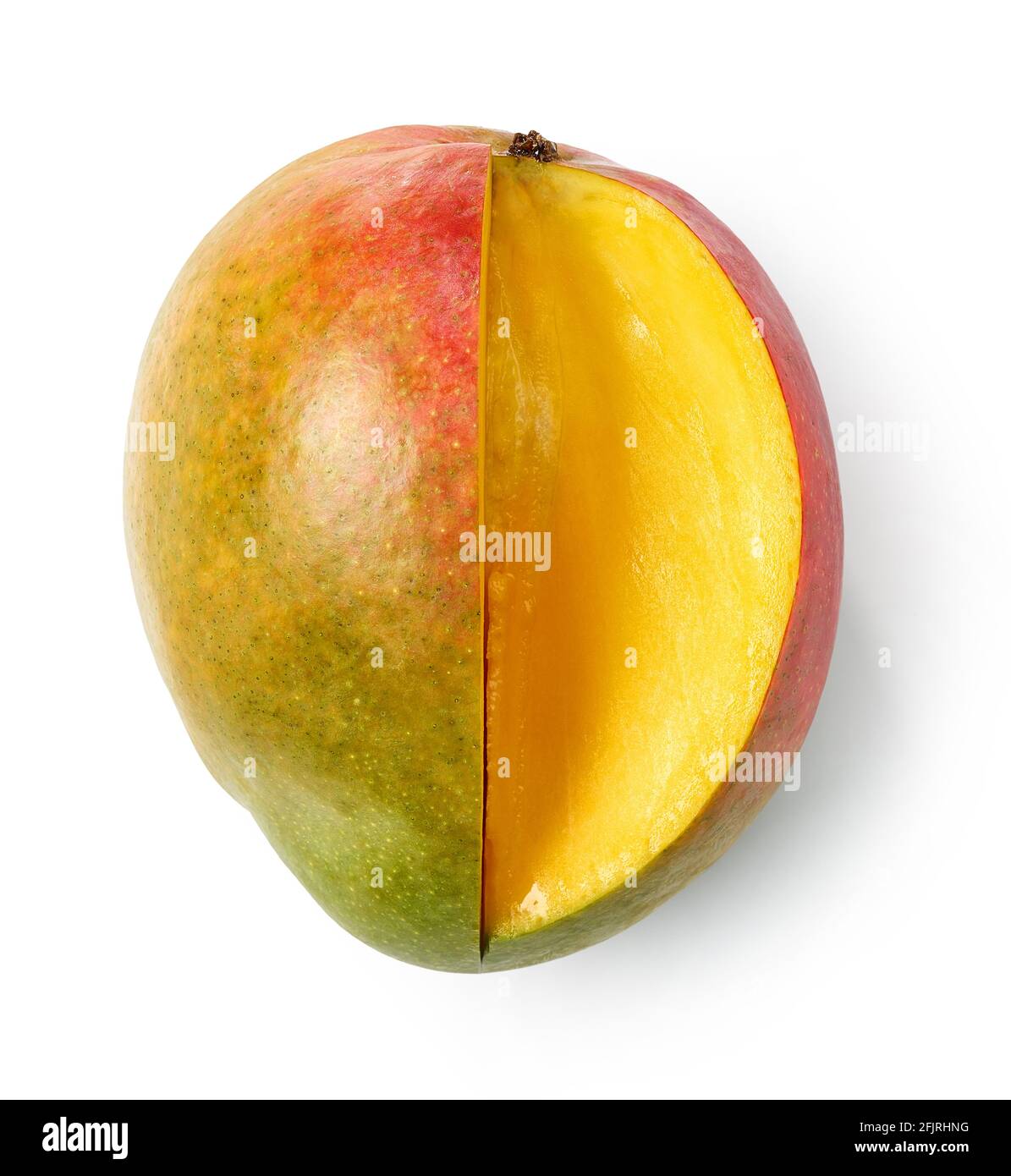 fresh juicy mango fruit isolated on white background, top view Stock ...
