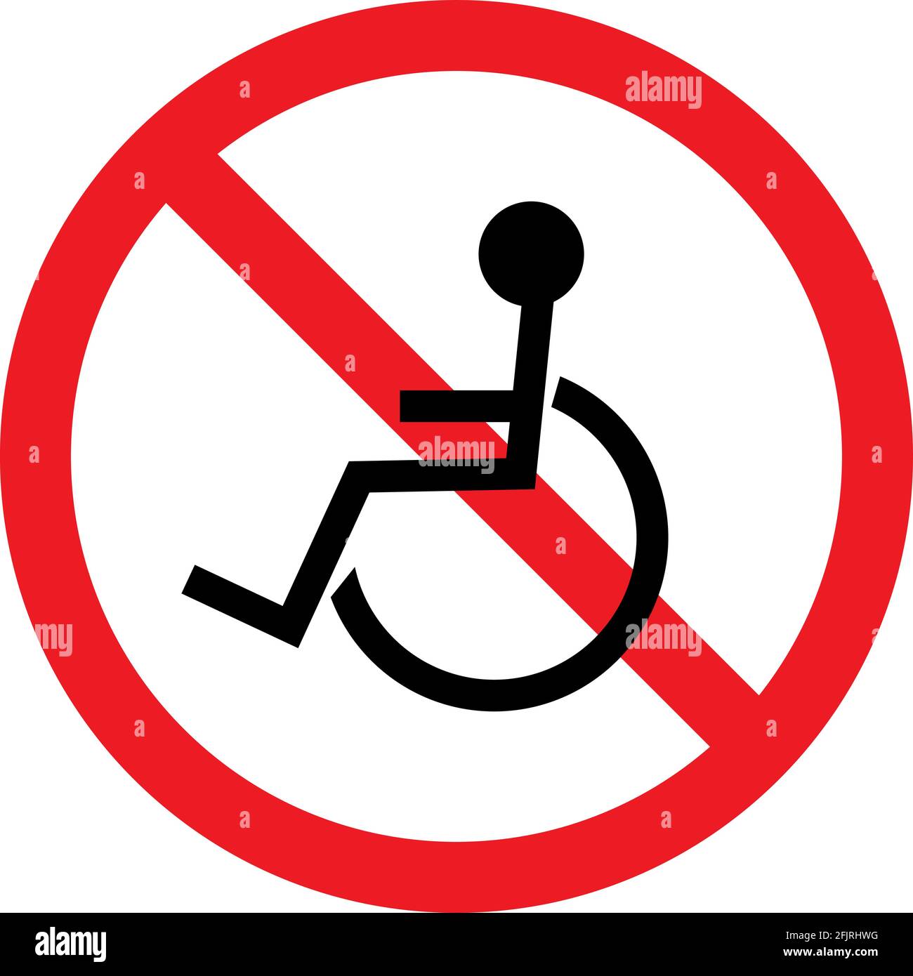 No handicapped toilet Stock Vector Images - Alamy