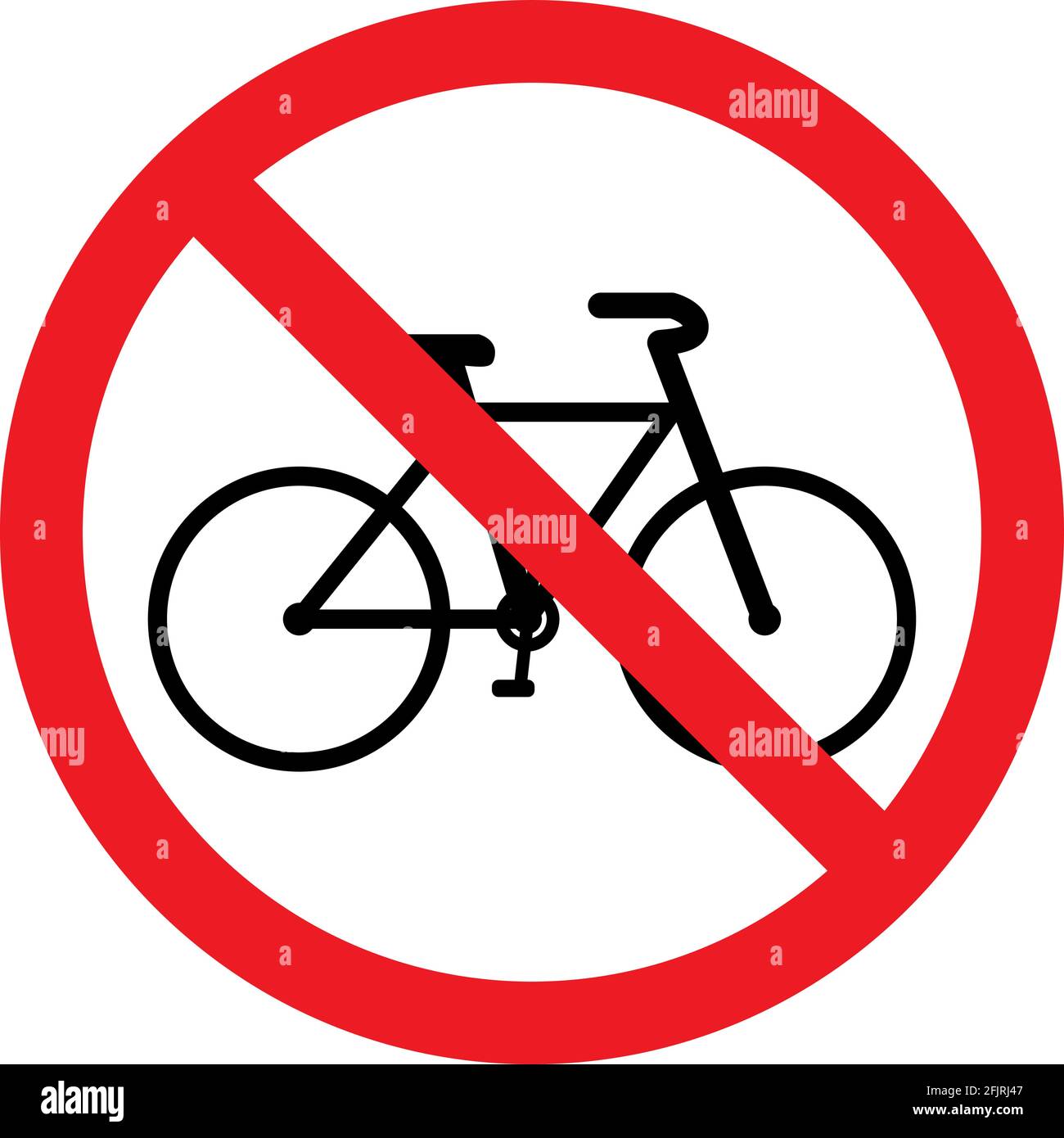No bicycles warning sign. Perfect for backgrounds, backdrop, banner ...