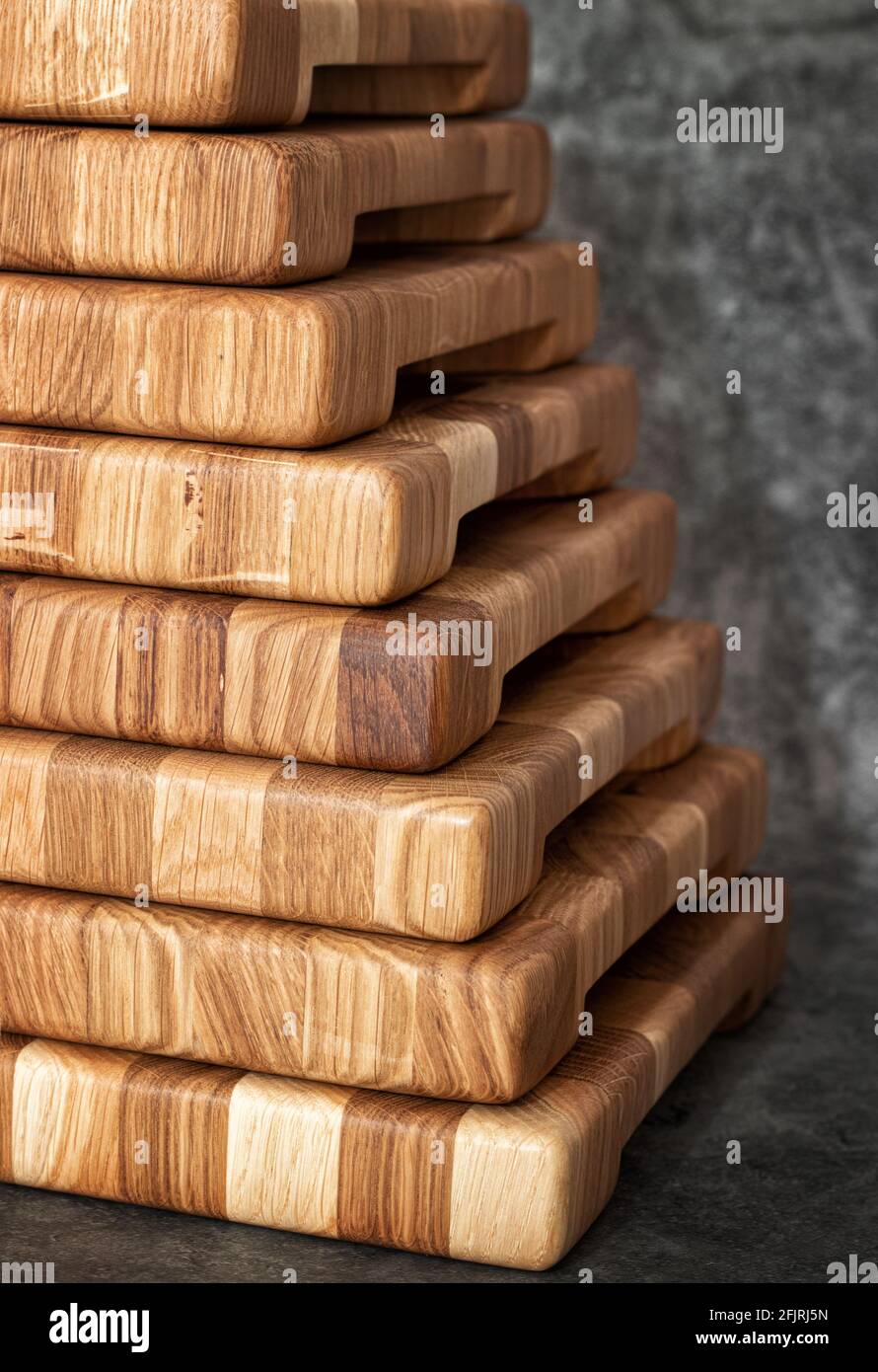 Set of several cutting boards Stock Photo - Alamy