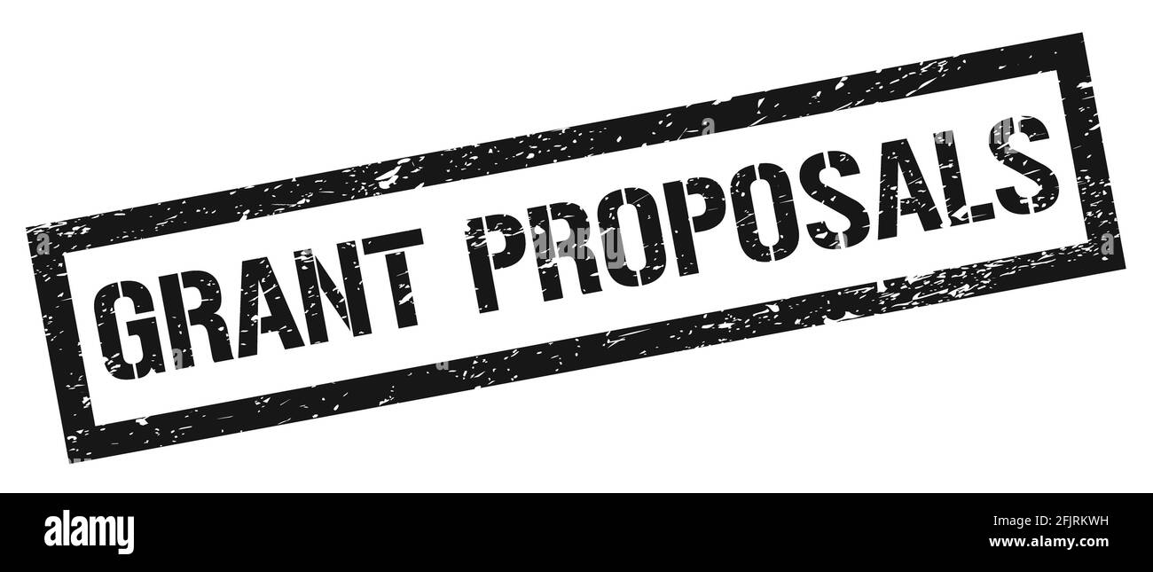 GRANT PROPOSALS black grungy rectangle stamp sign Stock Photo - Alamy