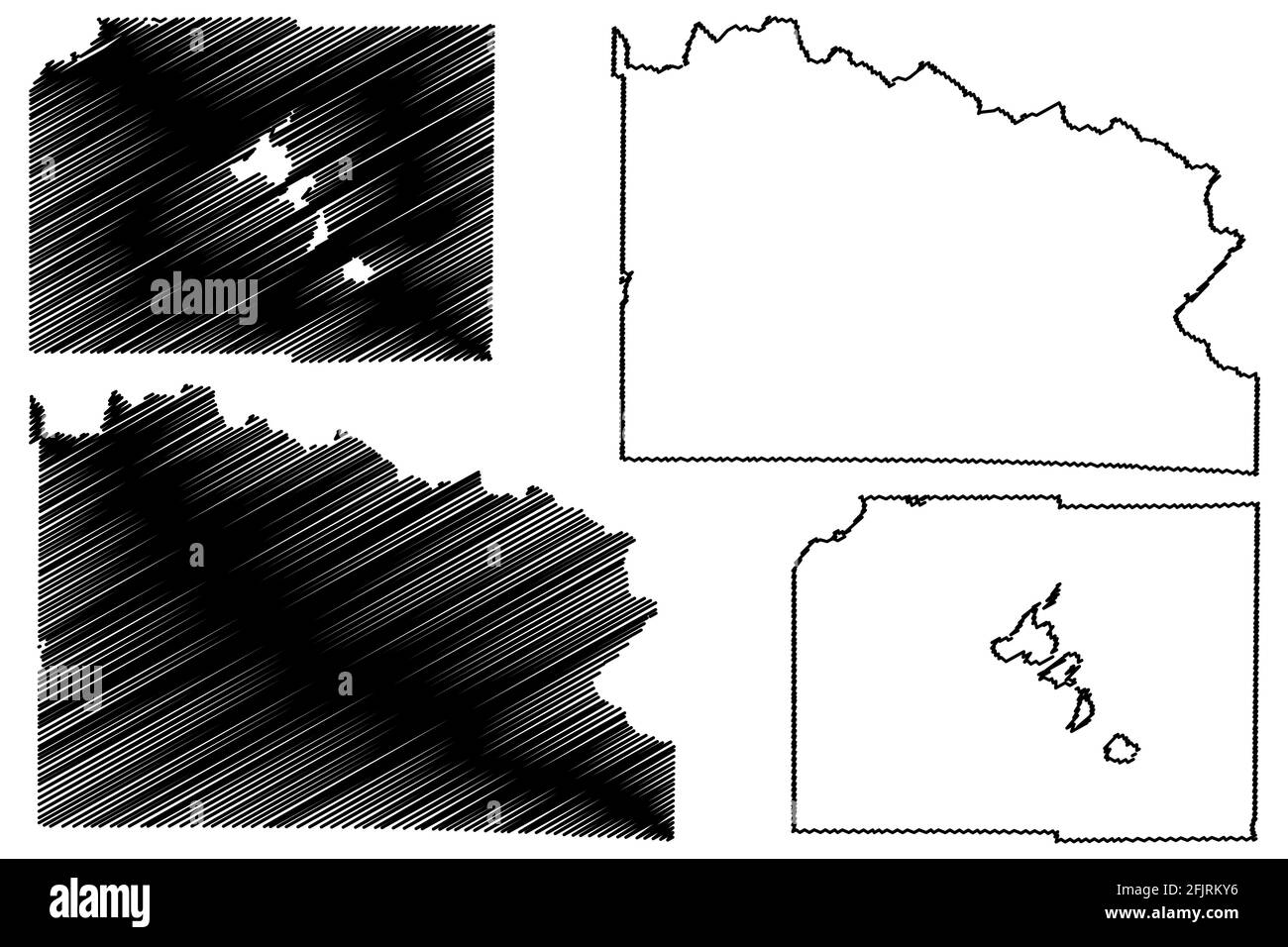 Dane vector outline map hi-res stock photography and images - Alamy