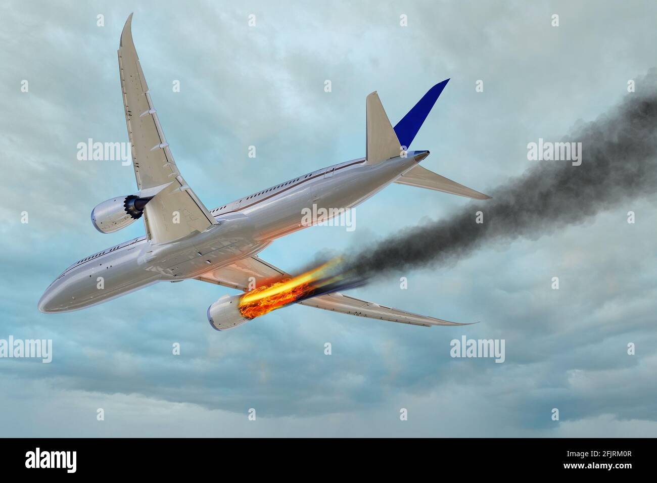 Boeing jet engine in flames hi-res stock photography and images - Alamy