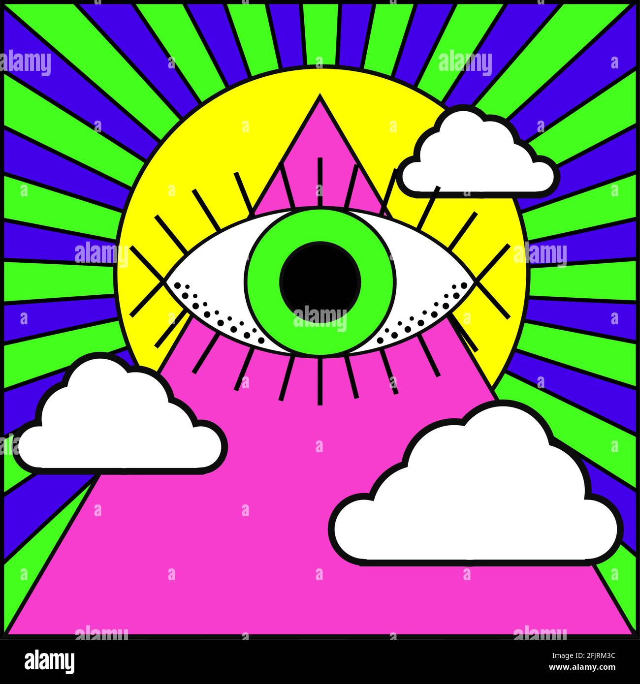 human symbols collage contemporary artwork surrealism acid colors on ...