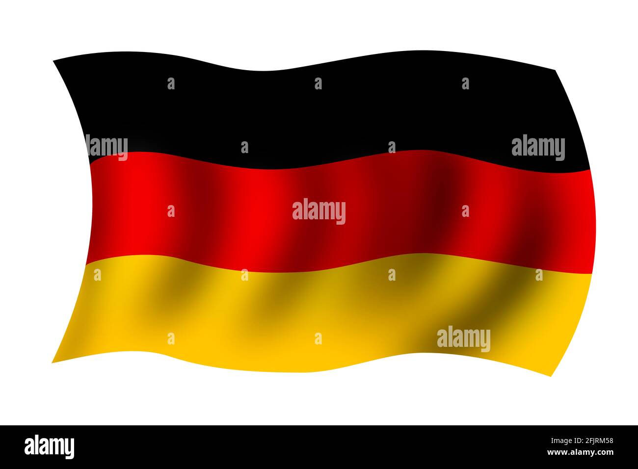 Flag of Germany. Realistic waving flag of Federal Republic of Germany ...