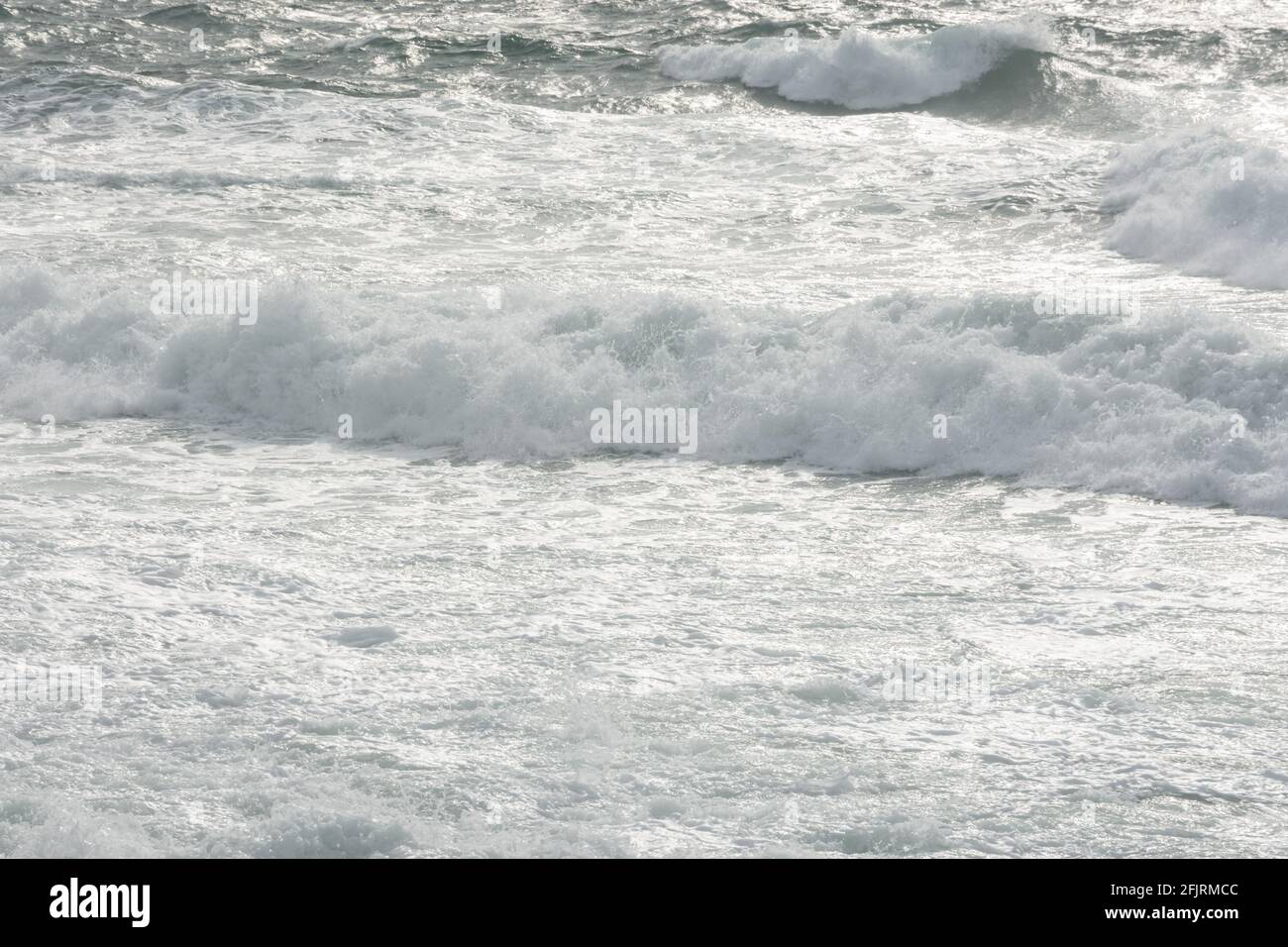 Pastel-gray sea. texture of a raging ocean, full frame with space for ...