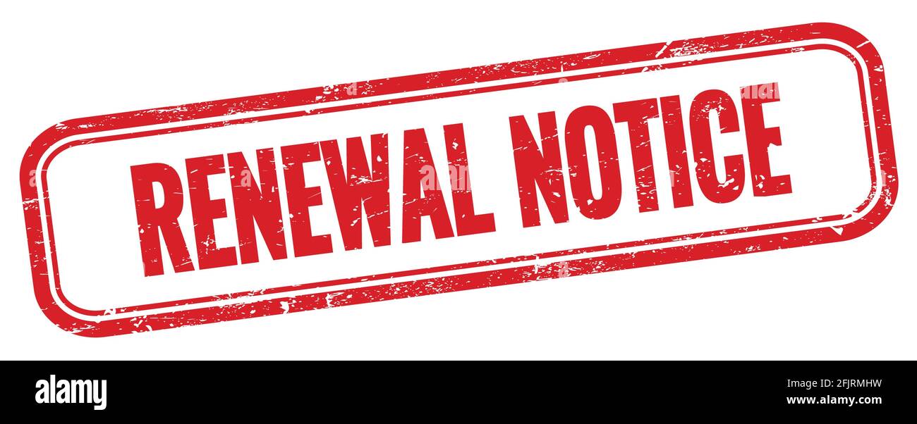 Renewal notice rubber stamp hi-res stock photography and images - Alamy
