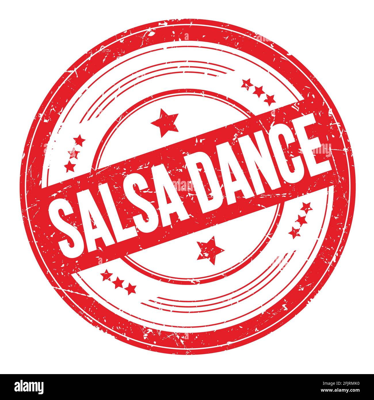 SALSA DANCE text on red round grungy texture stamp Stock Photo - Alamy