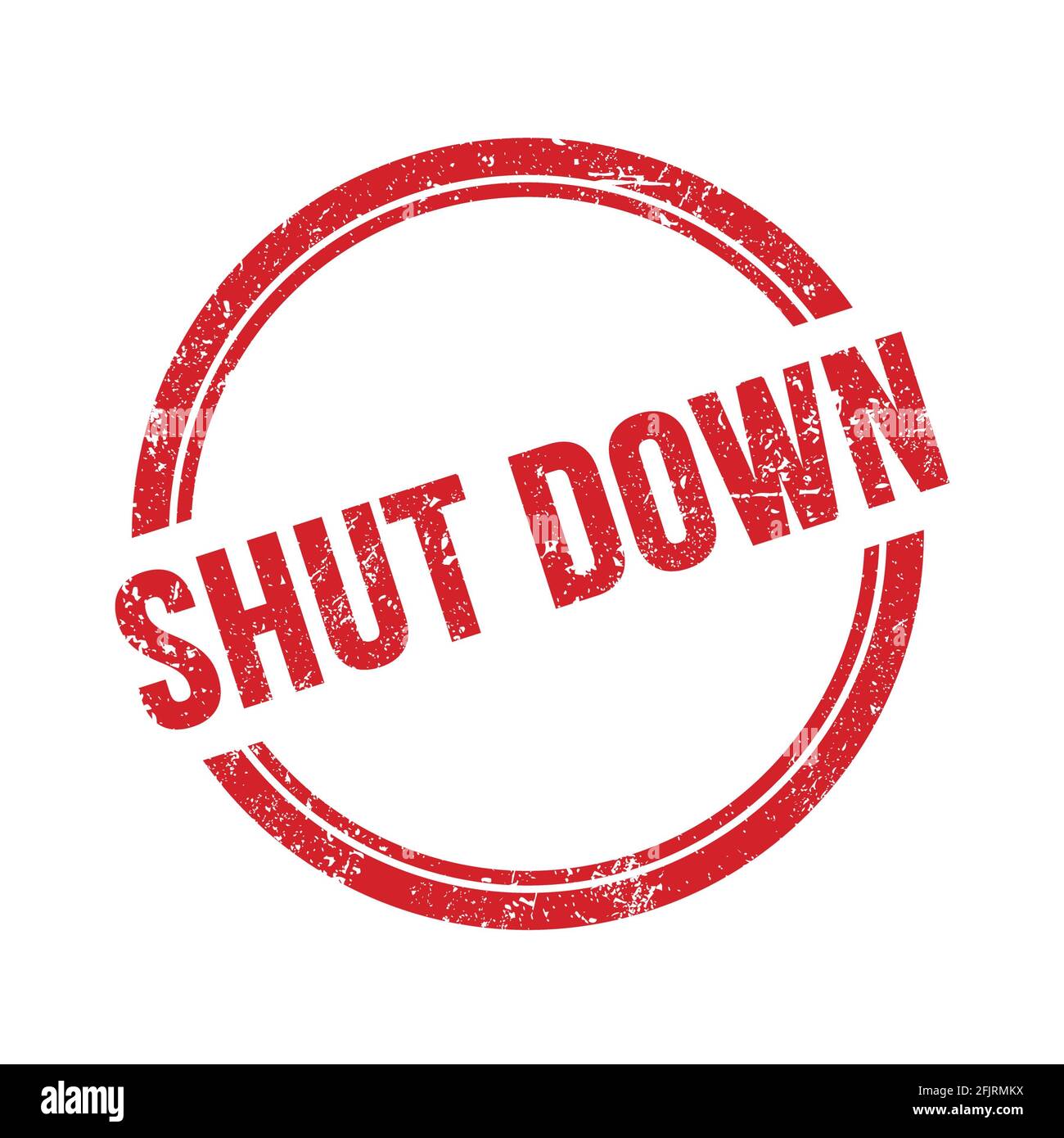 Shut down stamp Cut Out Stock Images & Pictures - Alamy