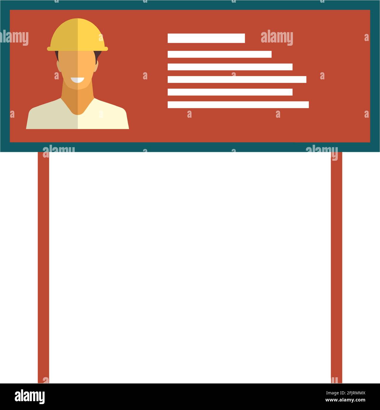 Construction billboard vector outdoor street advertising sign Stock ...