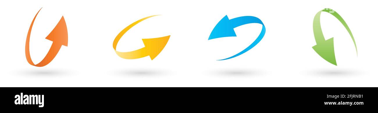 Loop circle arrow icon set Stock Vector Image & Art - Alamy