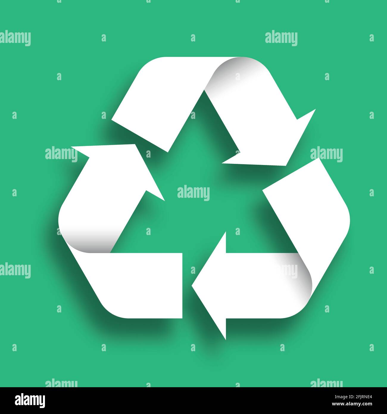 3D White Universal Recycling Symbol Stock Vector Image & Art - Alamy