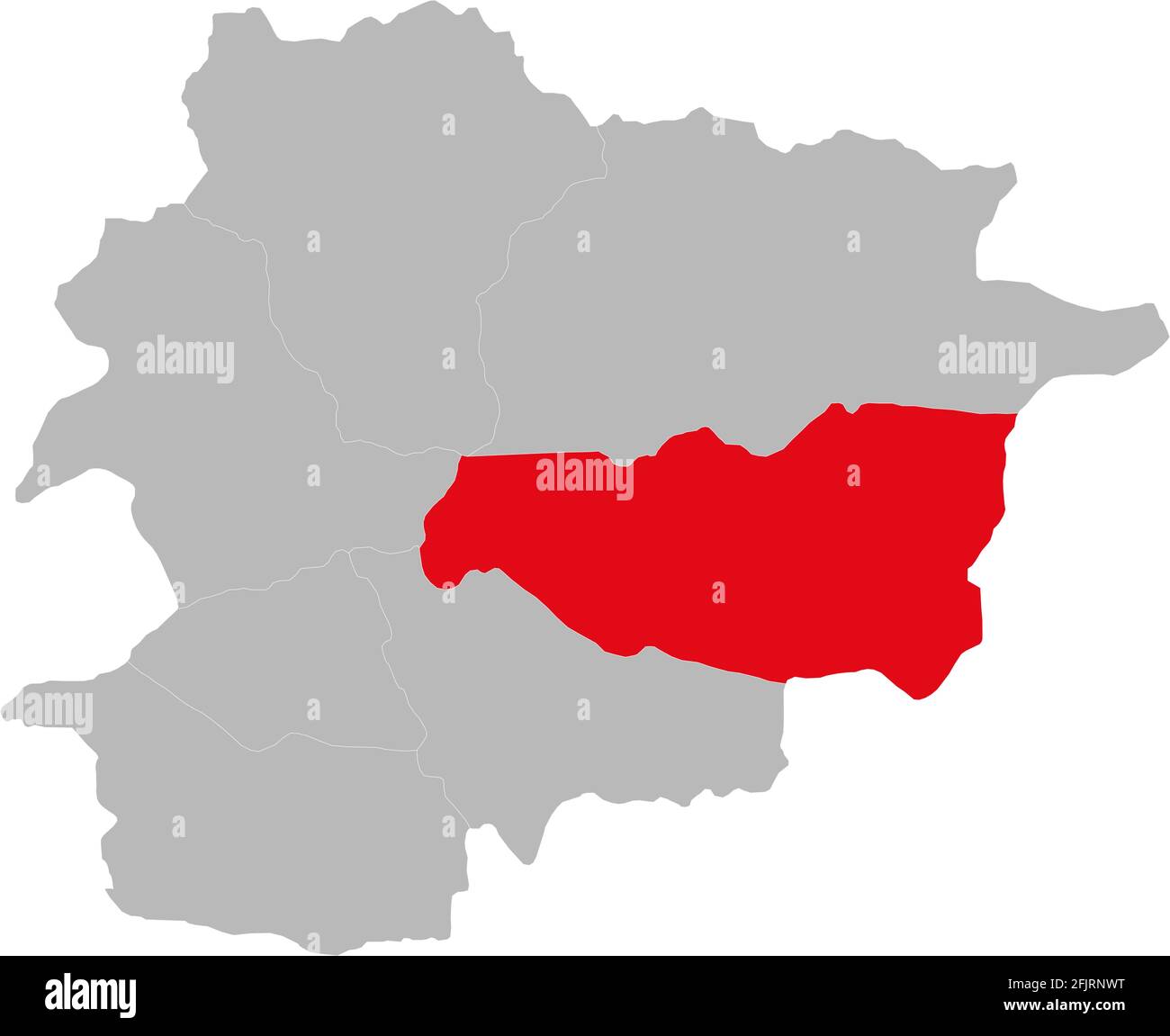 Encamp Parish isolated on Andorra map. Geographical map backgrounds ...