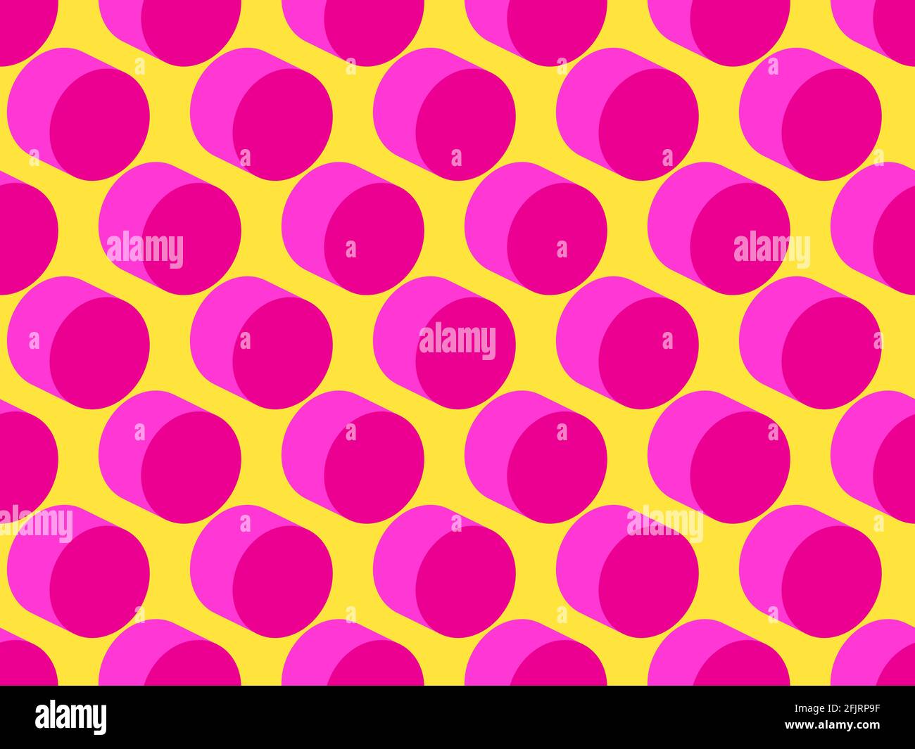 3d dots seamless pattern. Pop art style, yellow and pink colors ...