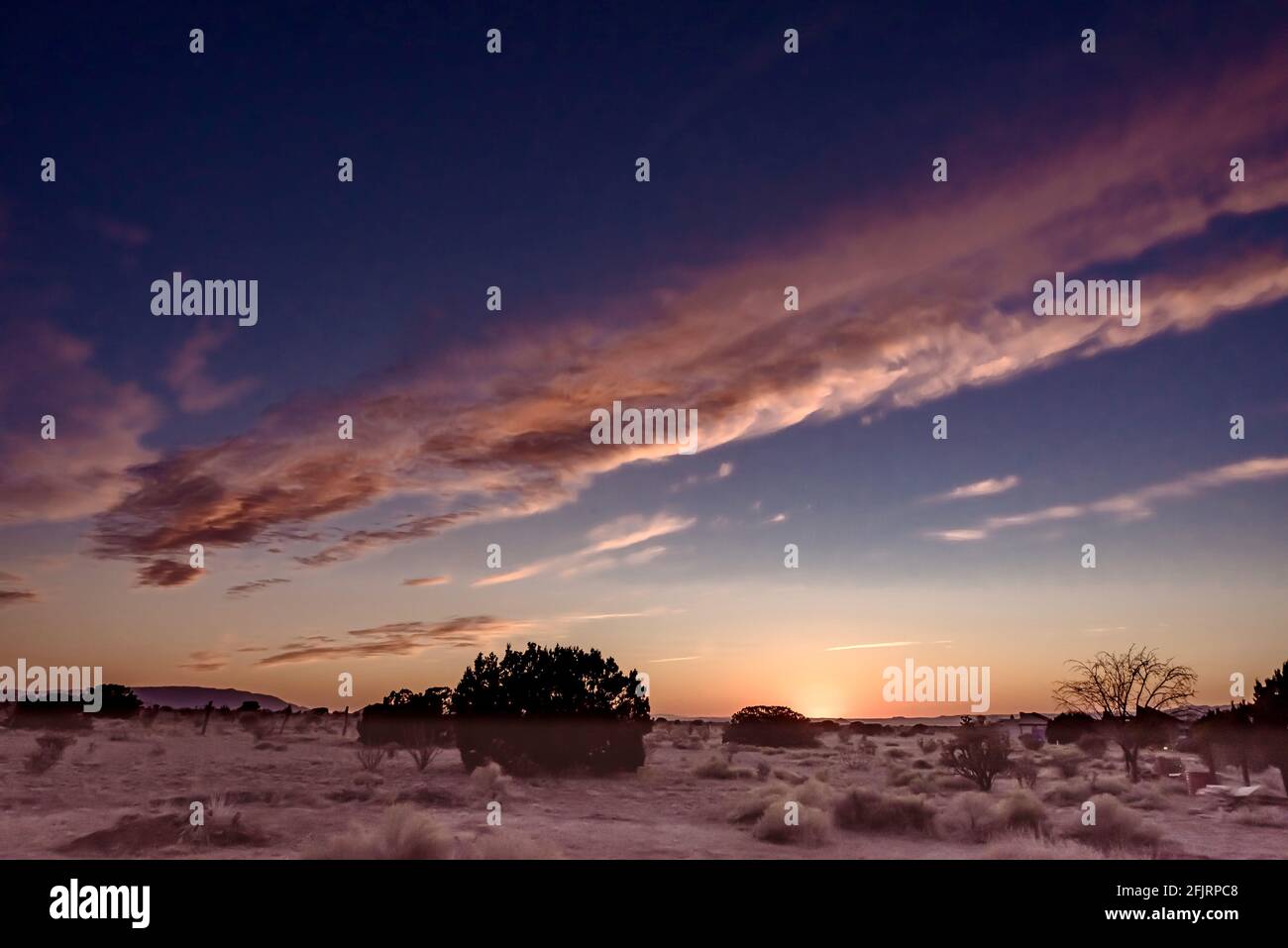 Amazing sunset scenery in Santa Fe New Mexico Stock Photo - Alamy