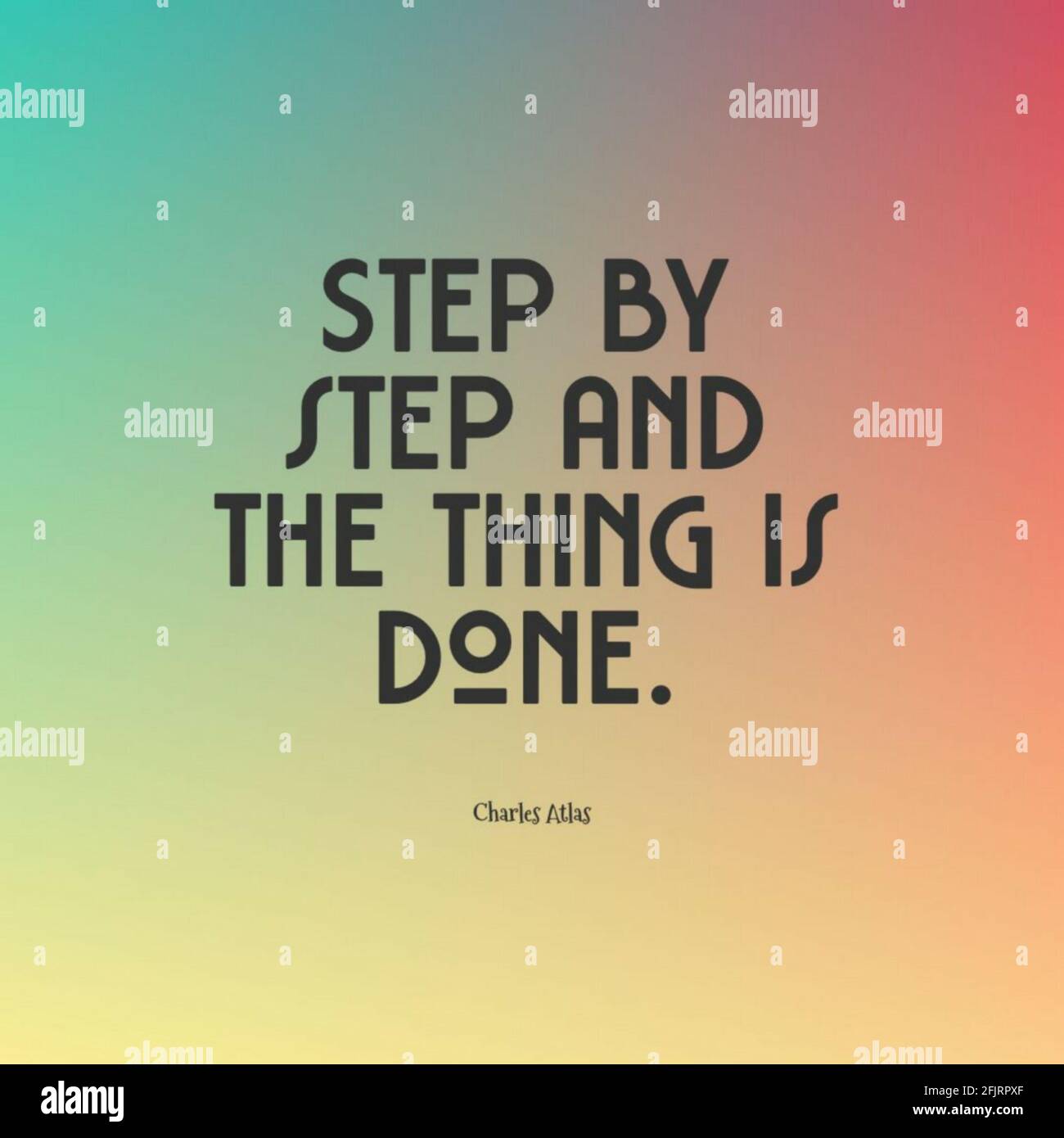 Quote about step by step achieving success Stock Photo - Alamy