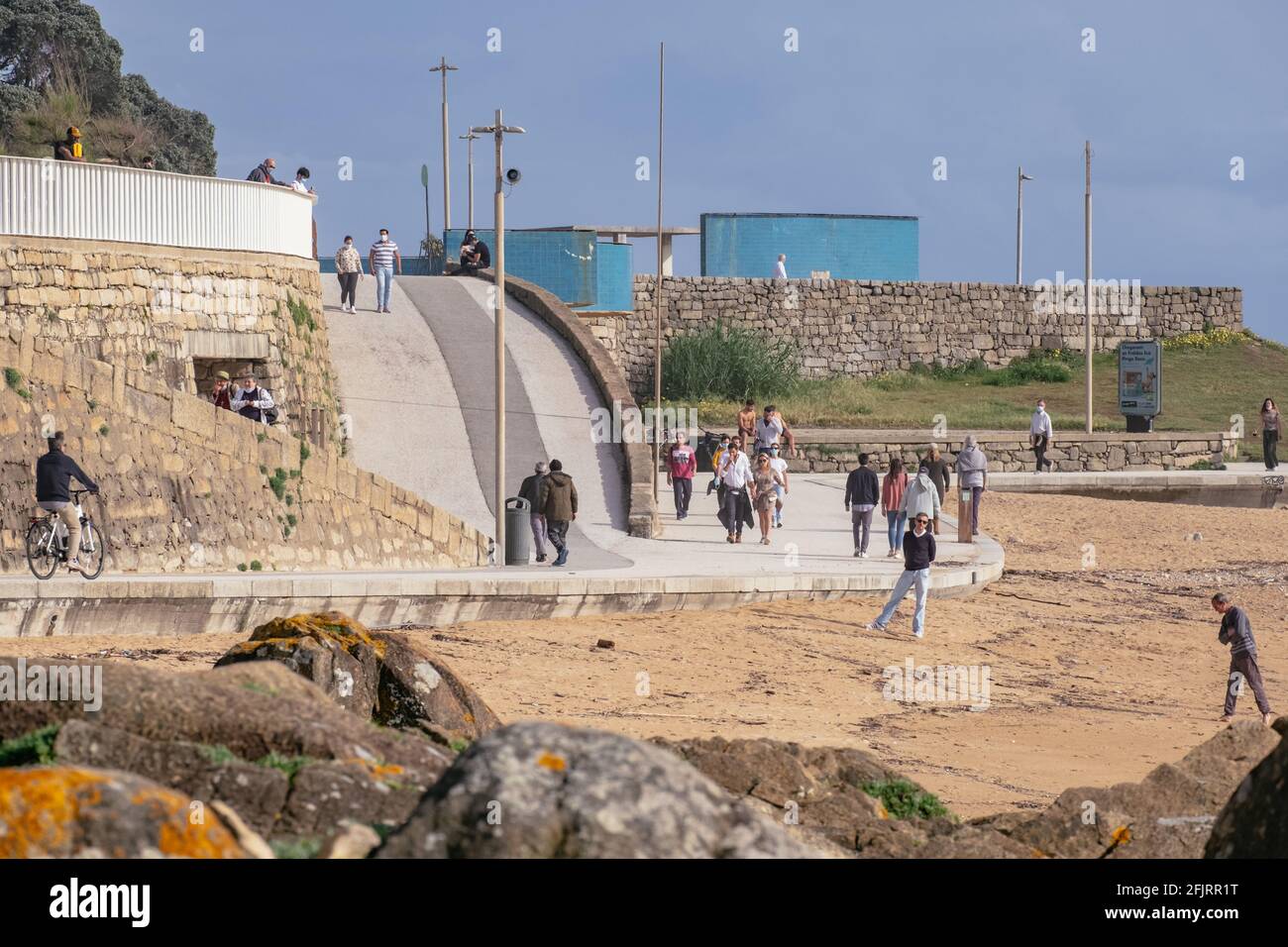 Young People Enjoying the Weather near the Beach - Porto, Portugal ...