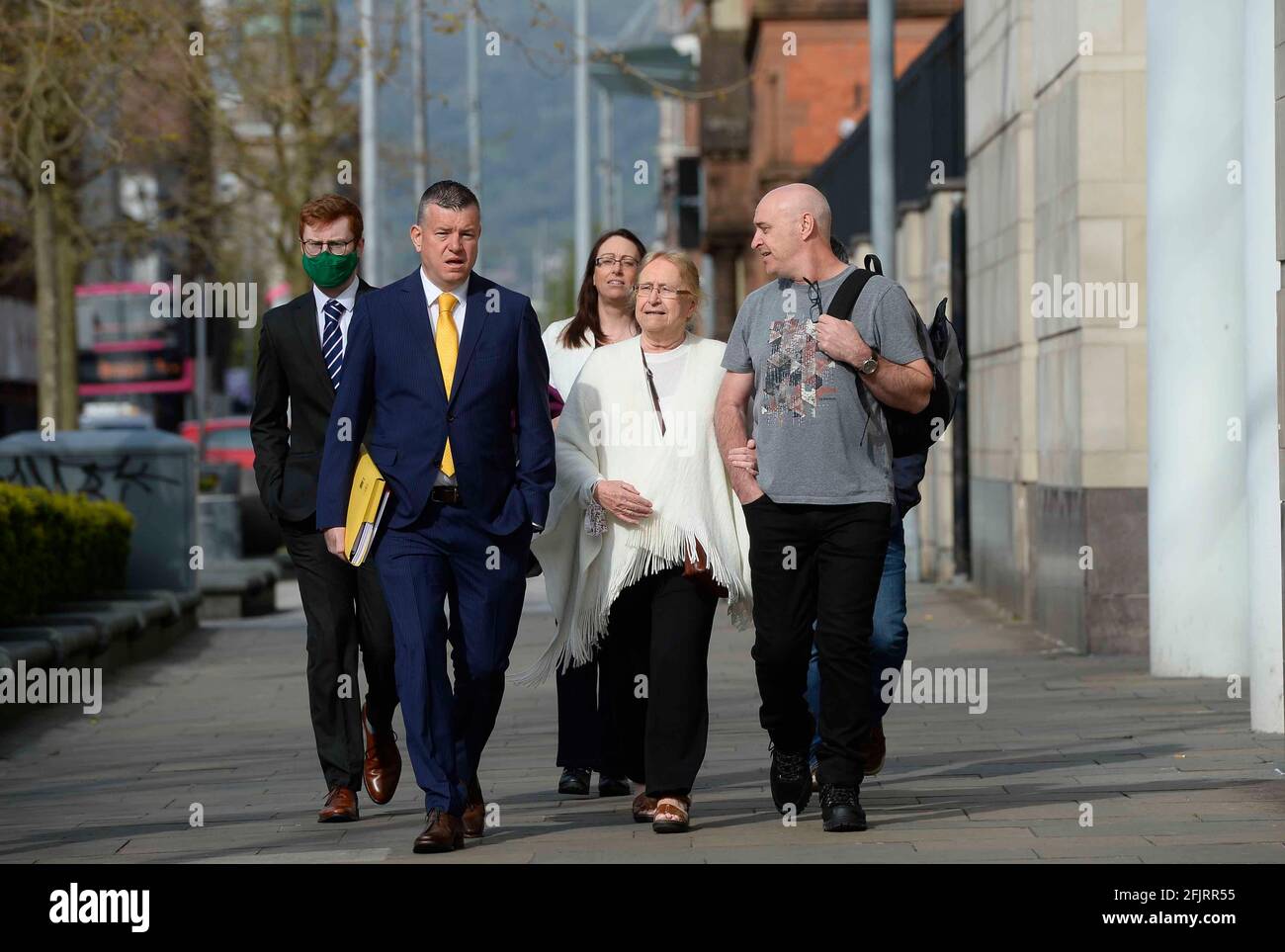 Belfast Solicitor Niall Murphy with the family of Joe McCann, daughter ...