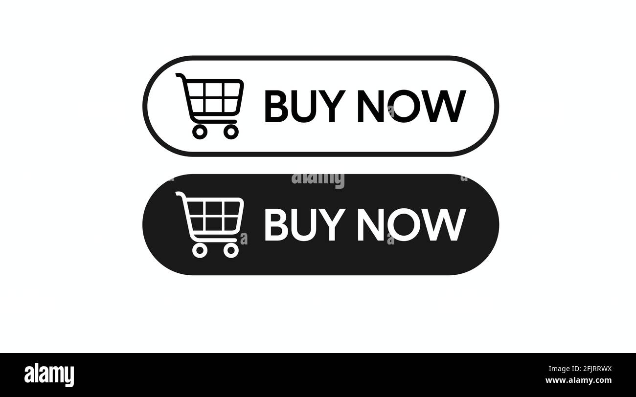 Buy Now Icon Set. Vector isolated illustration of a button with a ...