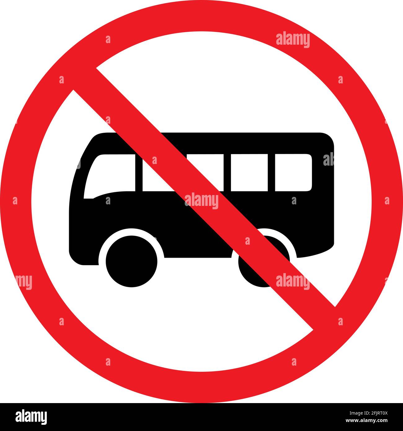 Bus prohibition sign. Traffic regulatory symbols Stock Vector Image ...
