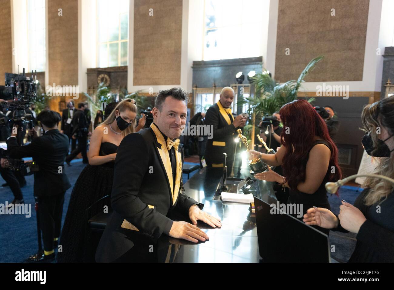 Martin Desmond Roe and Travon Free at the engraving station with the ...