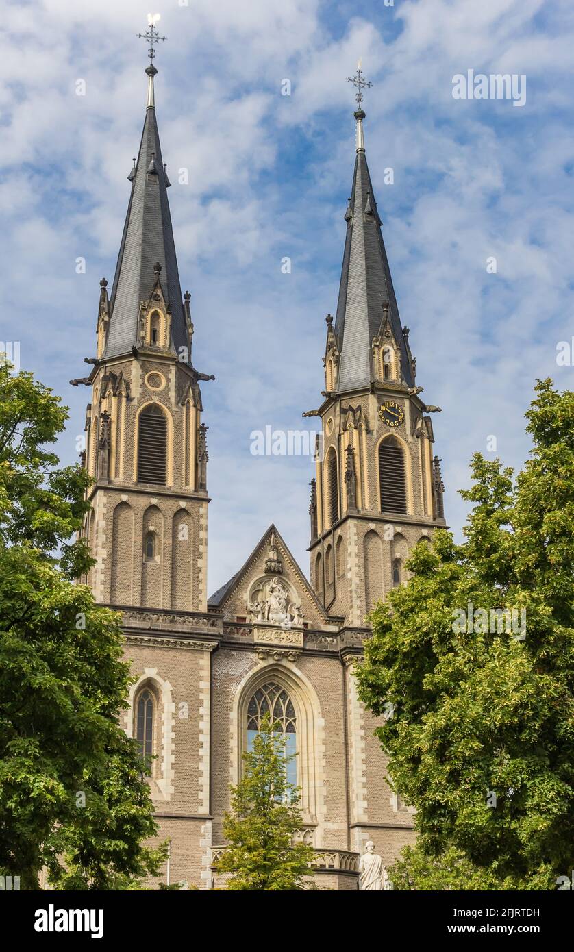 Towers of the Stiftskirche church in Bonn, Germany Stock Photo - Alamy