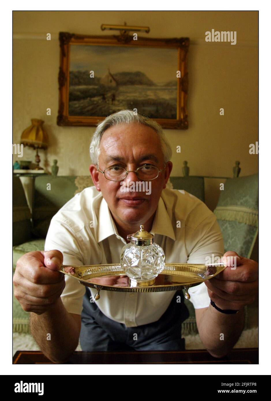 John Andrew and his Silver InkwellPic David Sandison 19/8/2002 Stock ...