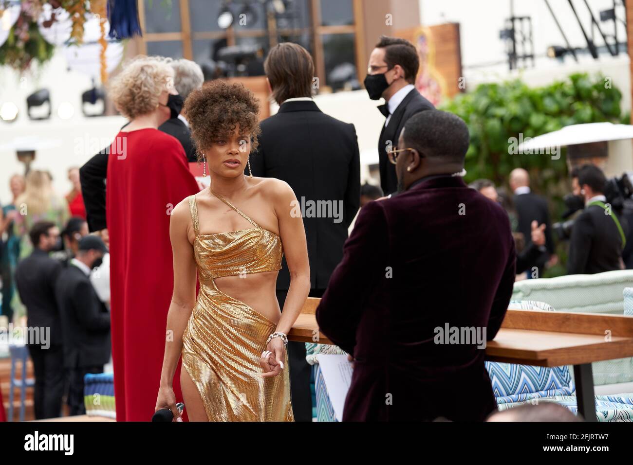 Oscar® nominee Andra Day arrives on the red carpet of The 93rd Oscars ...