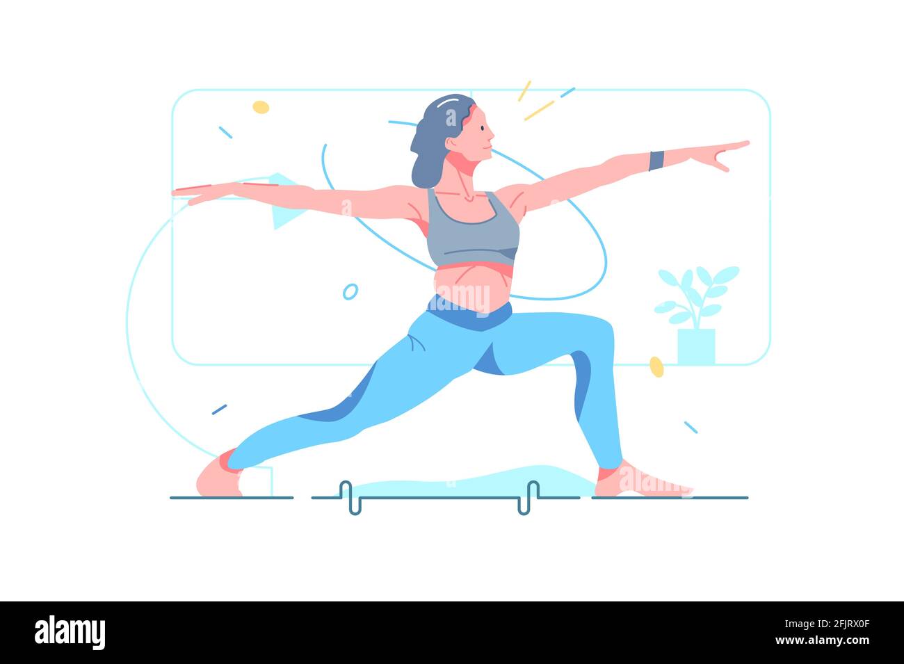 Fit yoga girl Stock Vector Images - Alamy