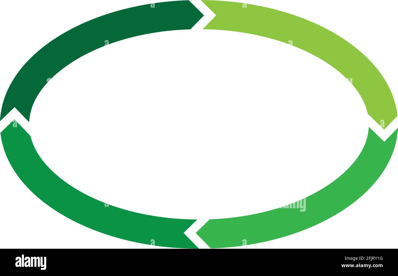 green arrow recycle logo vector icon template Stock Vector Image & Art ...