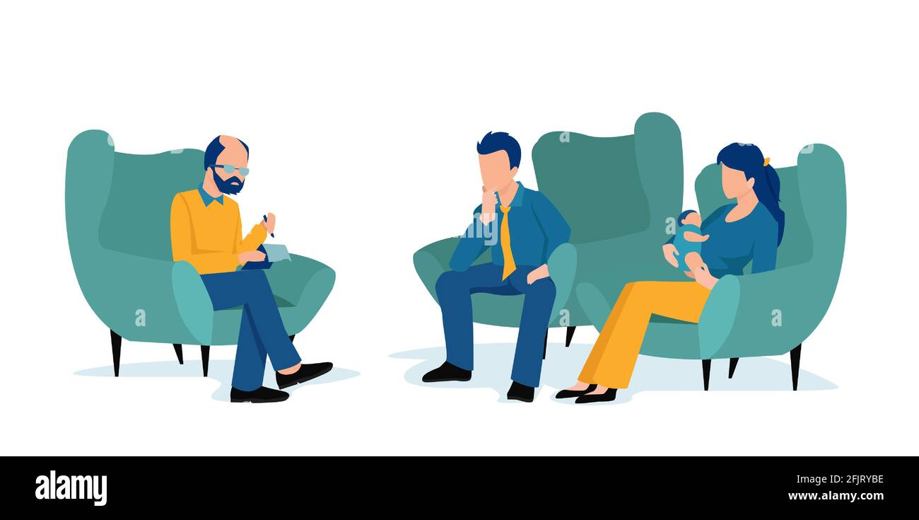 Family psychologist vector vectors hi-res stock photography and images ...