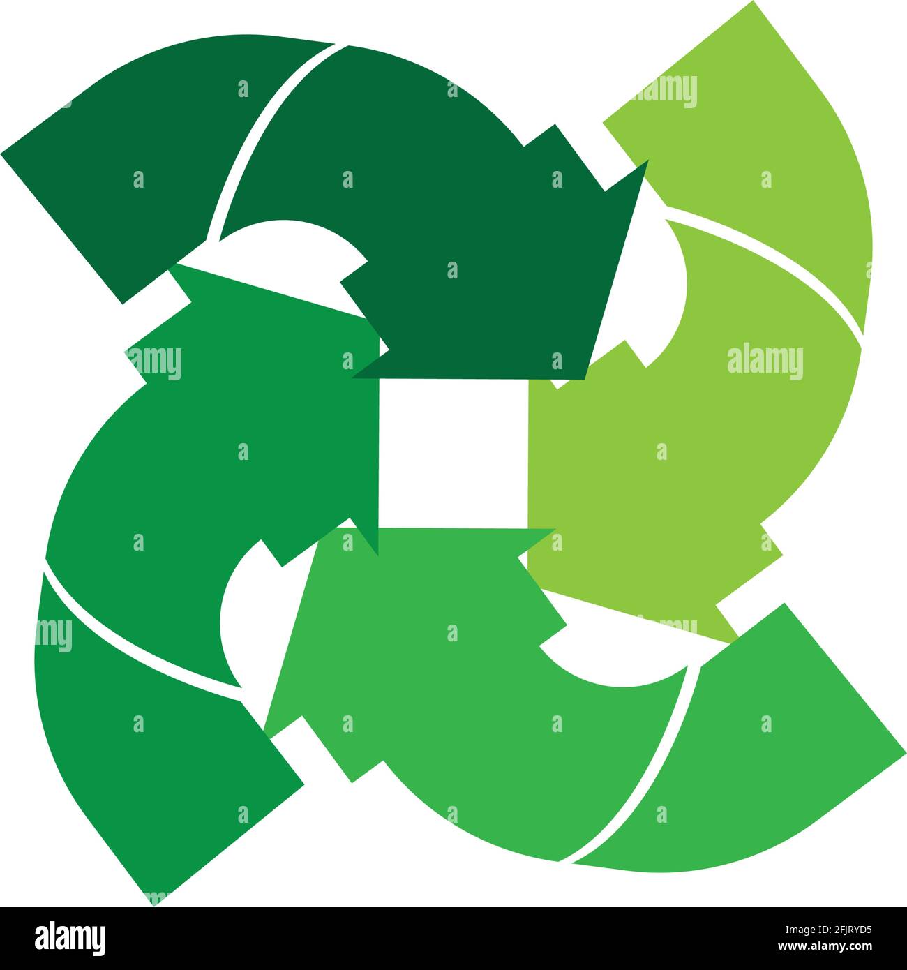 green arrow recycle logo vector icon template Stock Vector Image & Art ...