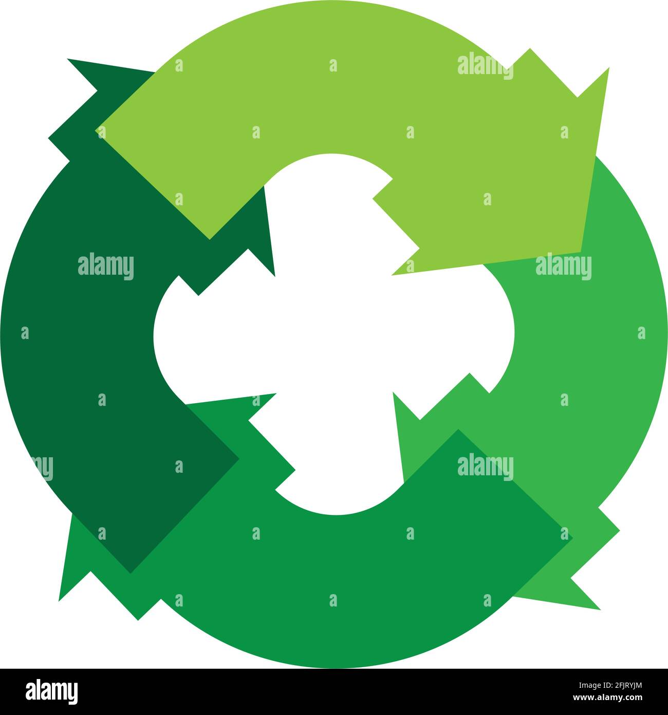 green arrow recycle logo vector icon template Stock Vector Image & Art ...