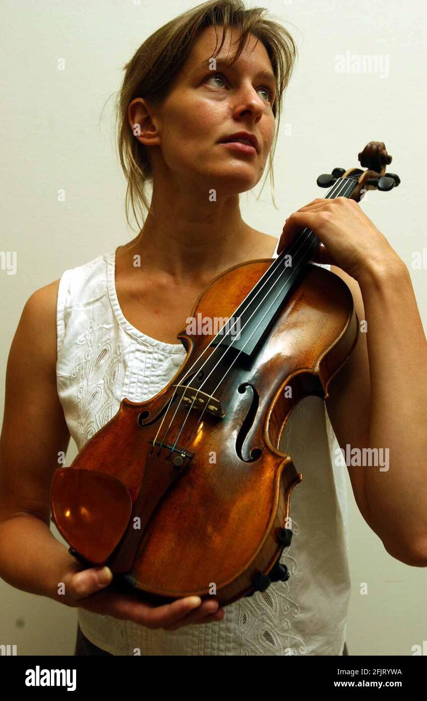 VIOLINIST ANNA BRADLEY PLAYING WHAT IS BELIEVED TO BE THE 'PETRI VIOLIN ...