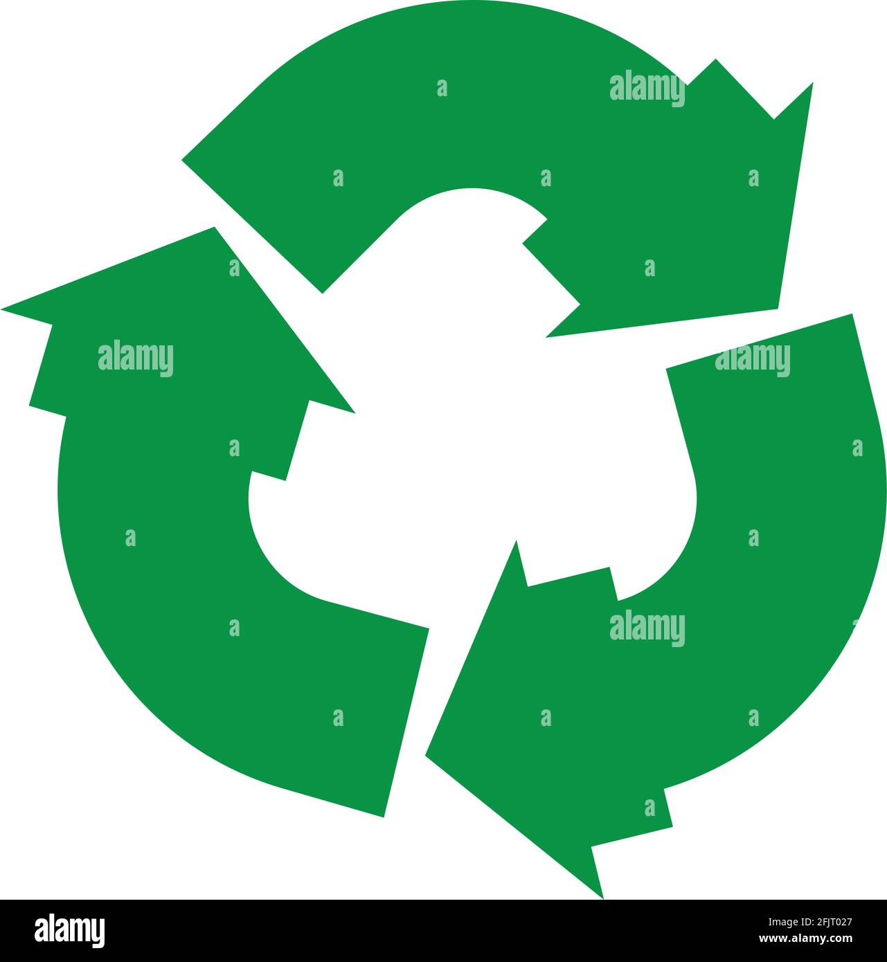 green arrow recycle logo vector icon template Stock Vector Image & Art ...