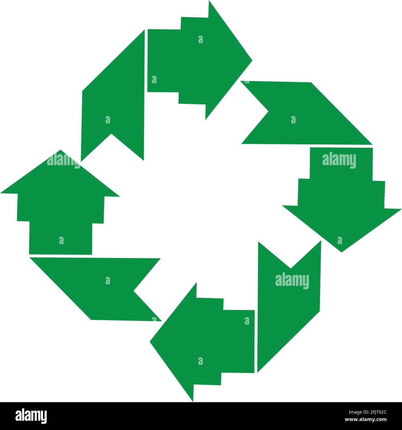 green arrow recycle logo vector icon template Stock Vector Image & Art ...