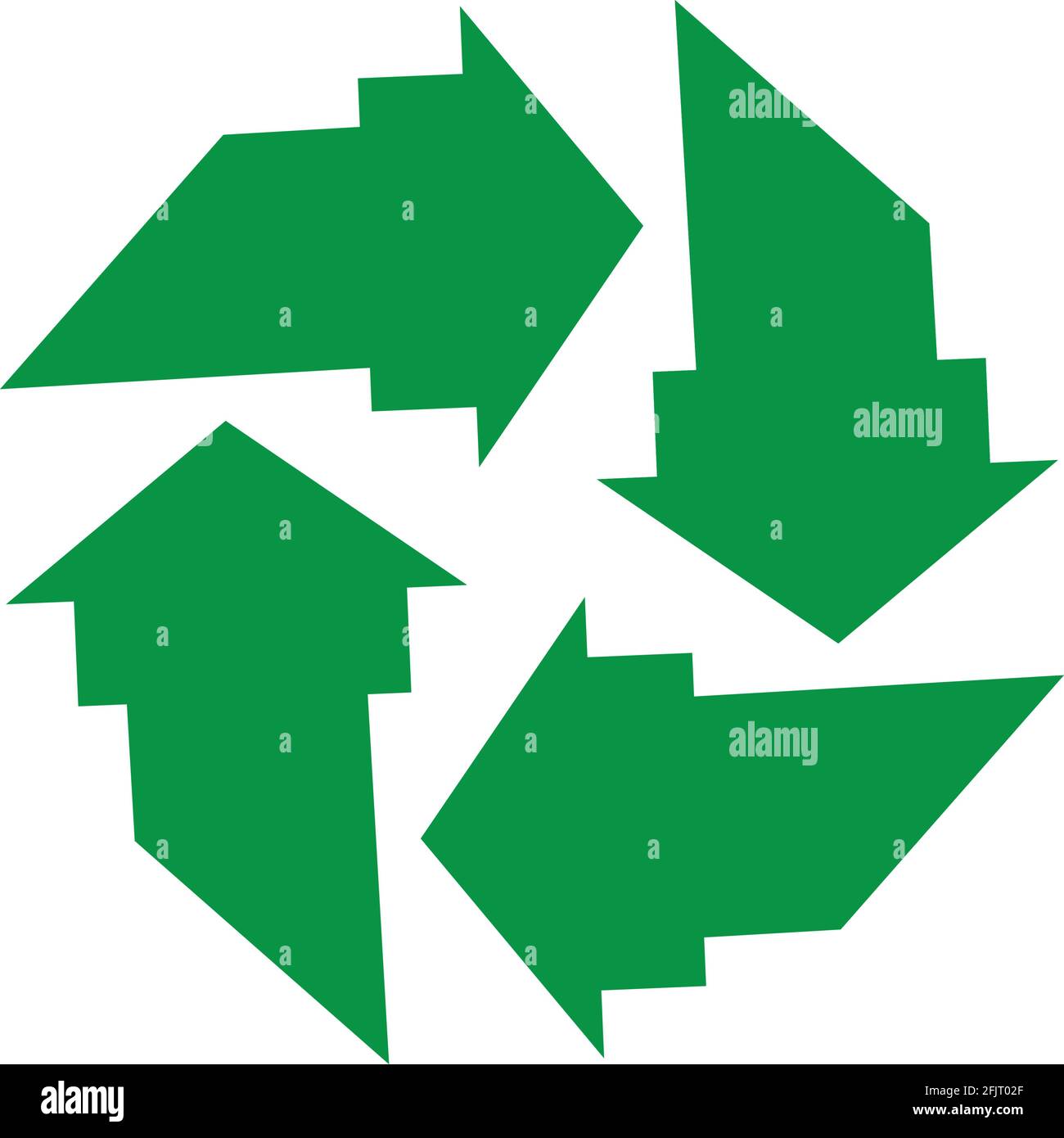green arrow recycle logo vector icon template Stock Vector Image & Art ...