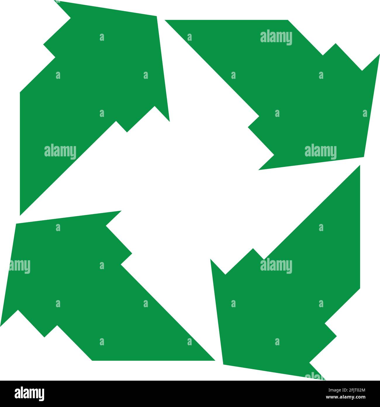green arrow recycle logo vector icon template Stock Vector Image & Art ...