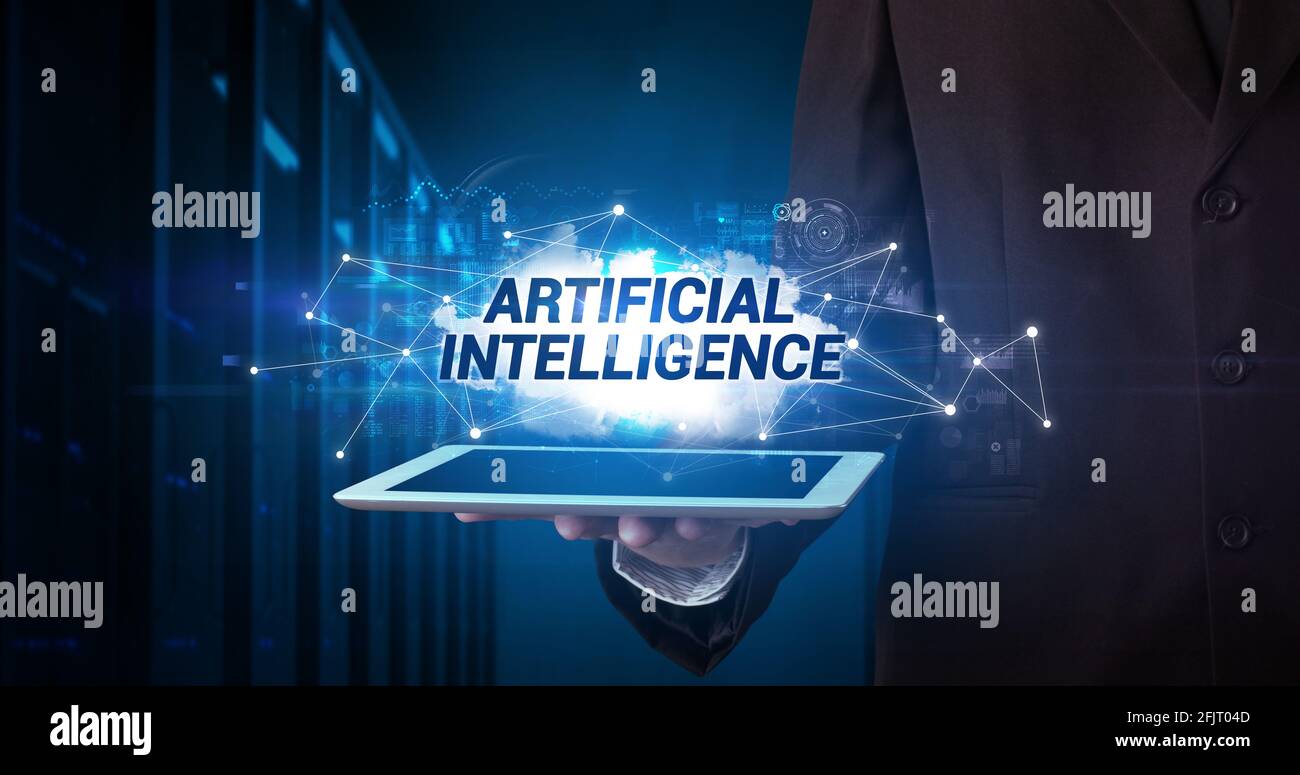 Person holding tablet, technology concept Stock Photo - Alamy