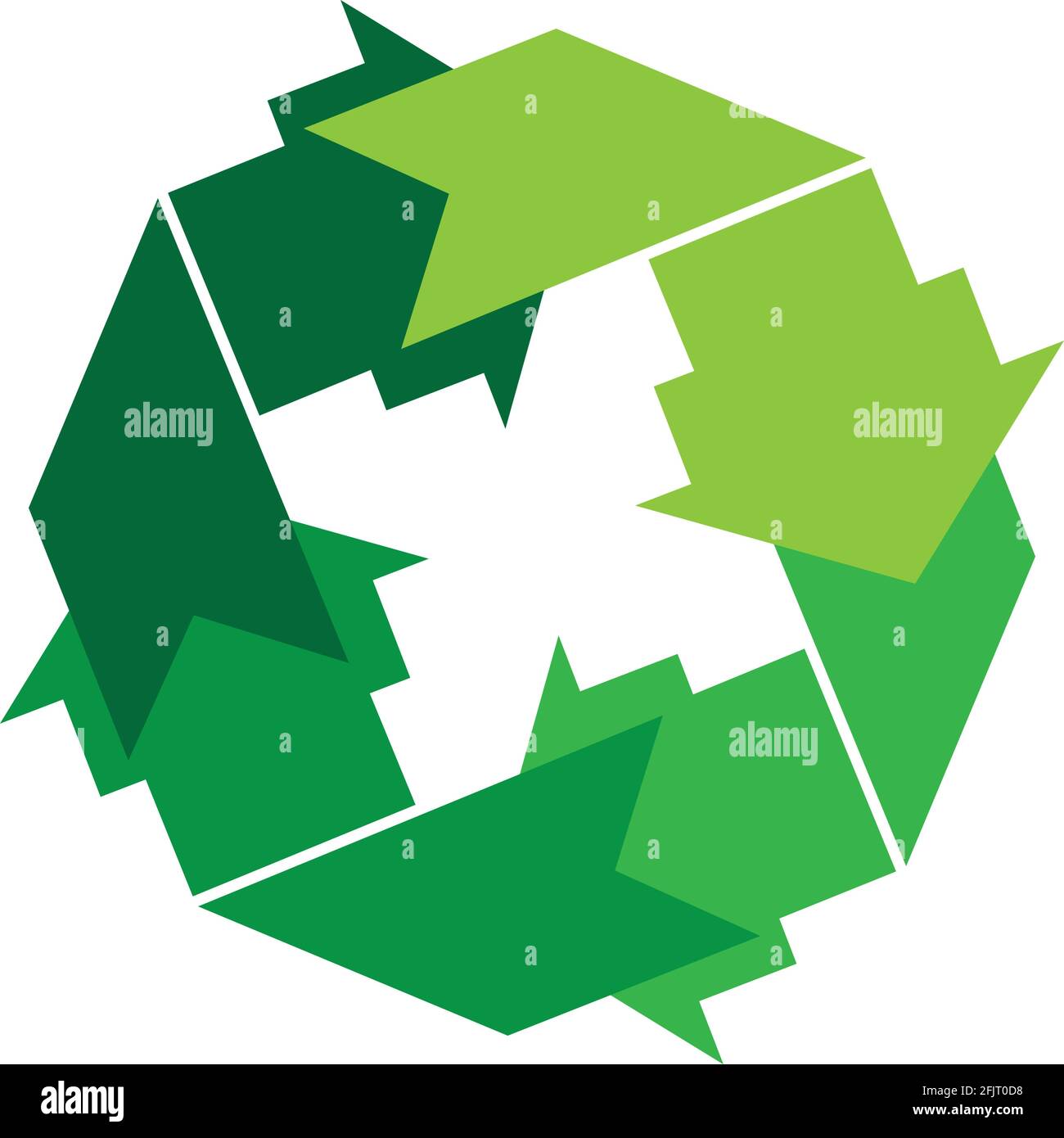 green arrow recycle logo vector icon template Stock Vector Image & Art ...
